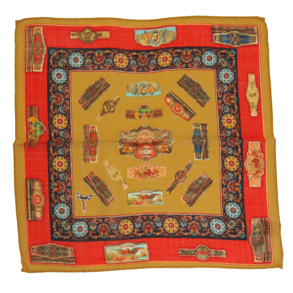 Gold and Red Cigar Band Pocket Square – Dapper Classics®