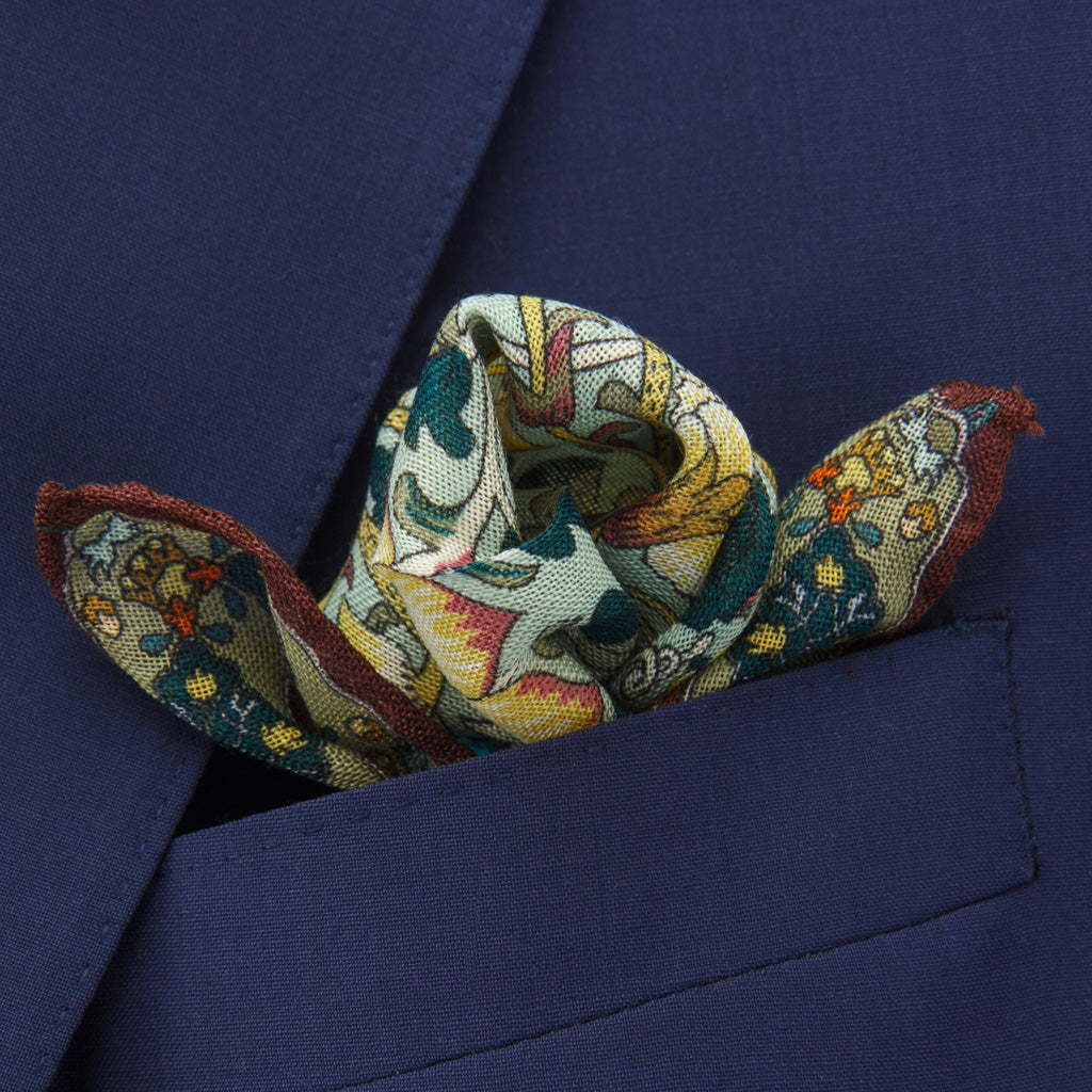 Pocket Square Fancy Floral Mint Green – Dapper Classics®