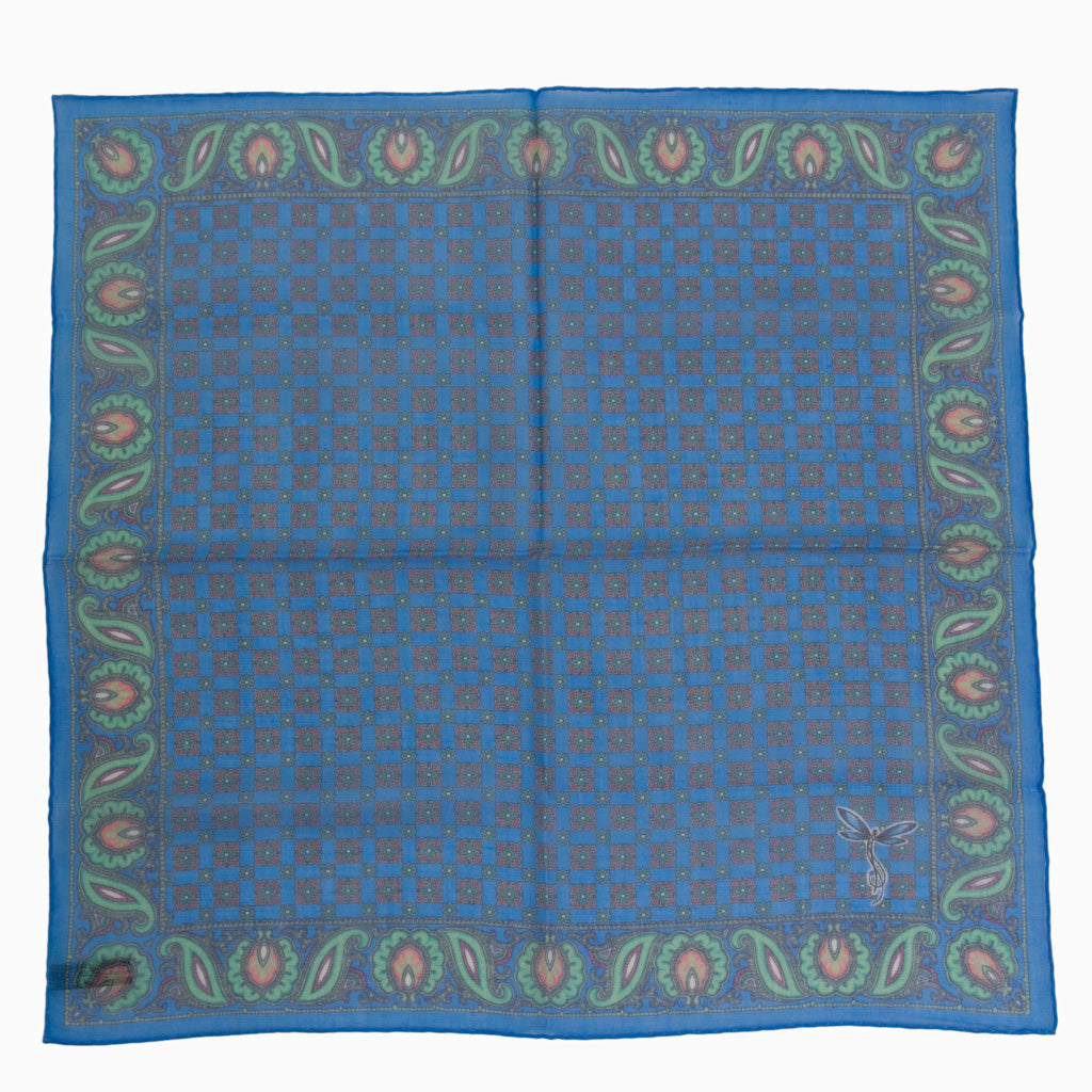 Neat Squares with Clematis Blue, Mint Green and Rose and Yellow Pocket – Dapper Classics®