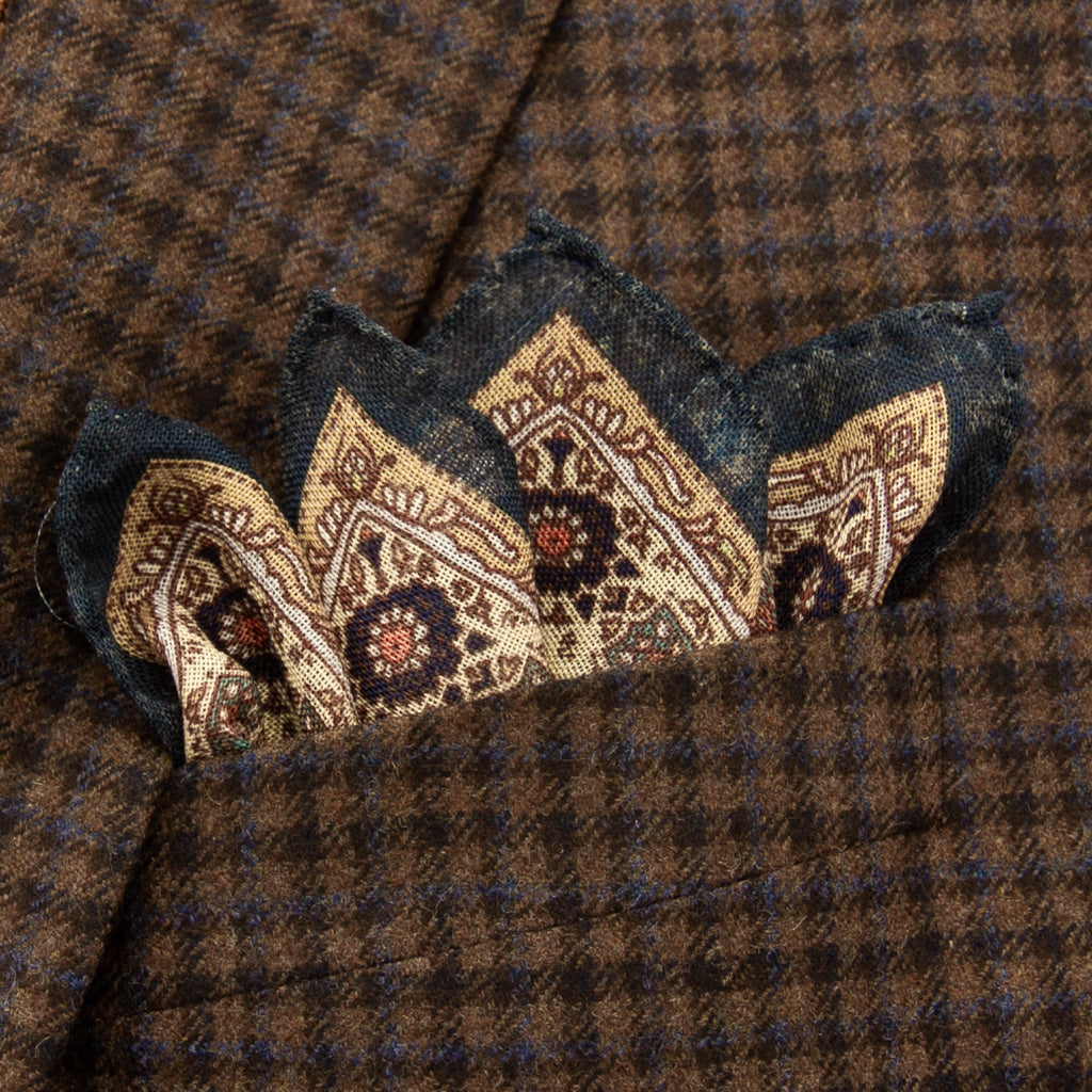 Pocket Square Capri w/ Brown, Navy, Sage, Cream, and Tan – Dapper Classics®