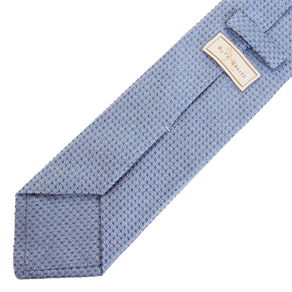 Azure Blue Melange Solid 100% Silk Necktie – Dapper Classics®