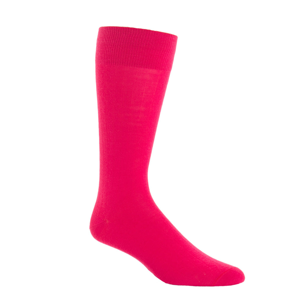 Magenta Solid Ribbed Fine Merino Wool Sock Linked Toe OTC – Dapper ...