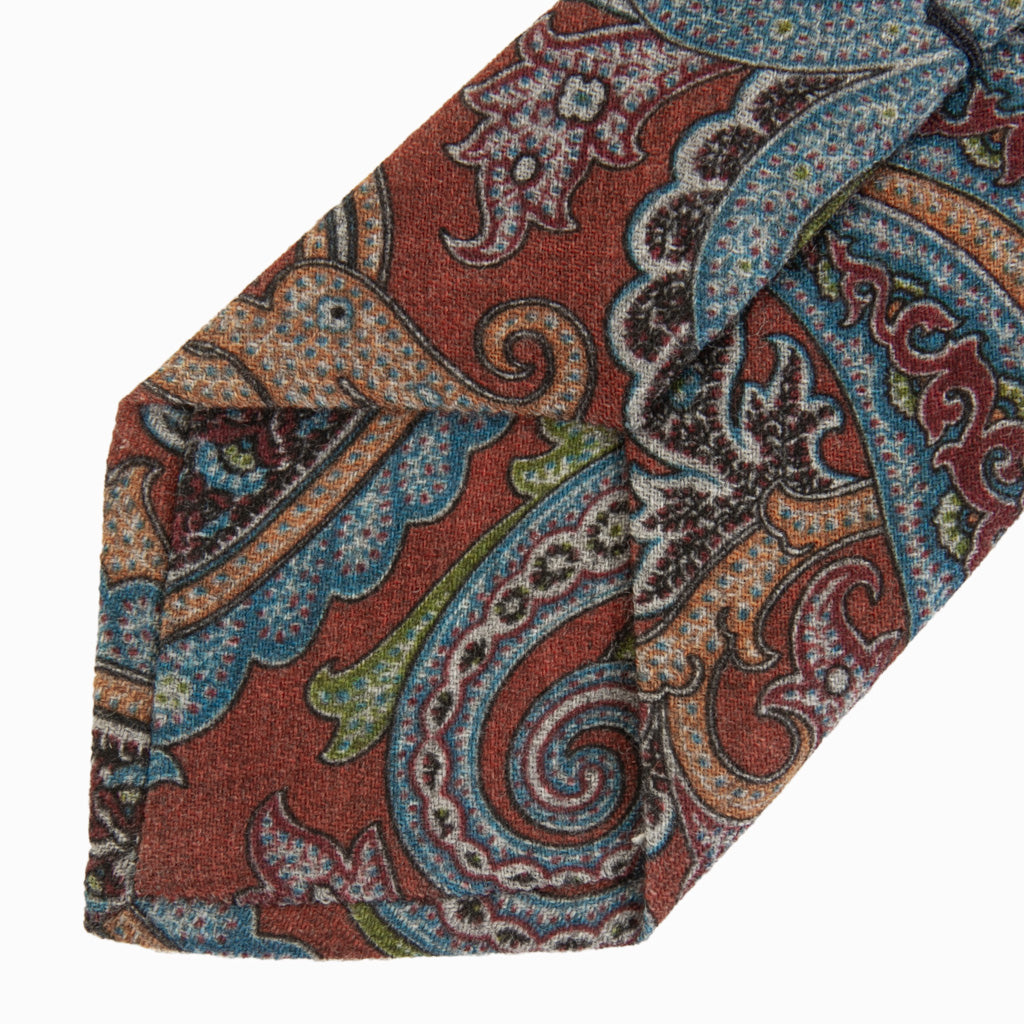 Rust Earth Toned Paisley Wool Necktie – Dapper Classics®