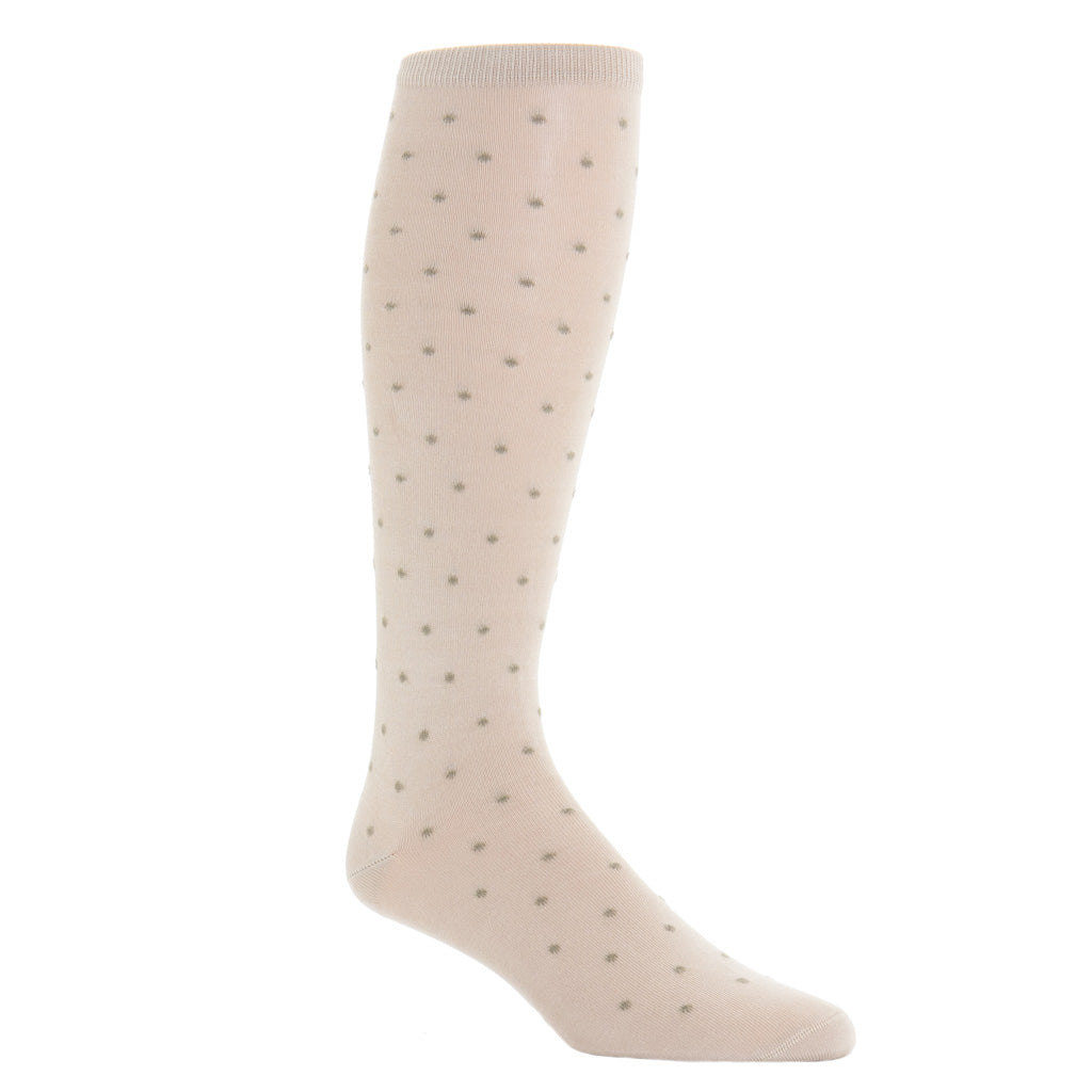 Tan with Taupe Dot Cotton Sock Linked Toe OTC – Dapper Classics®