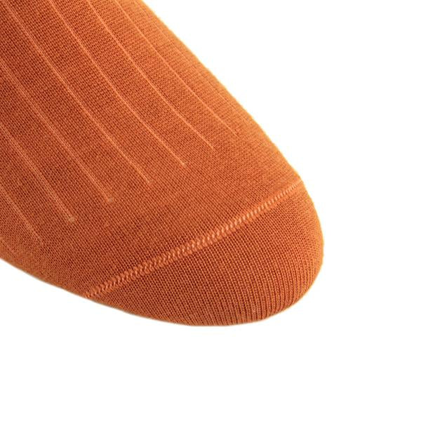 Mens orange merino wool socks with mid calf fit-Made In USA – Dapper ...