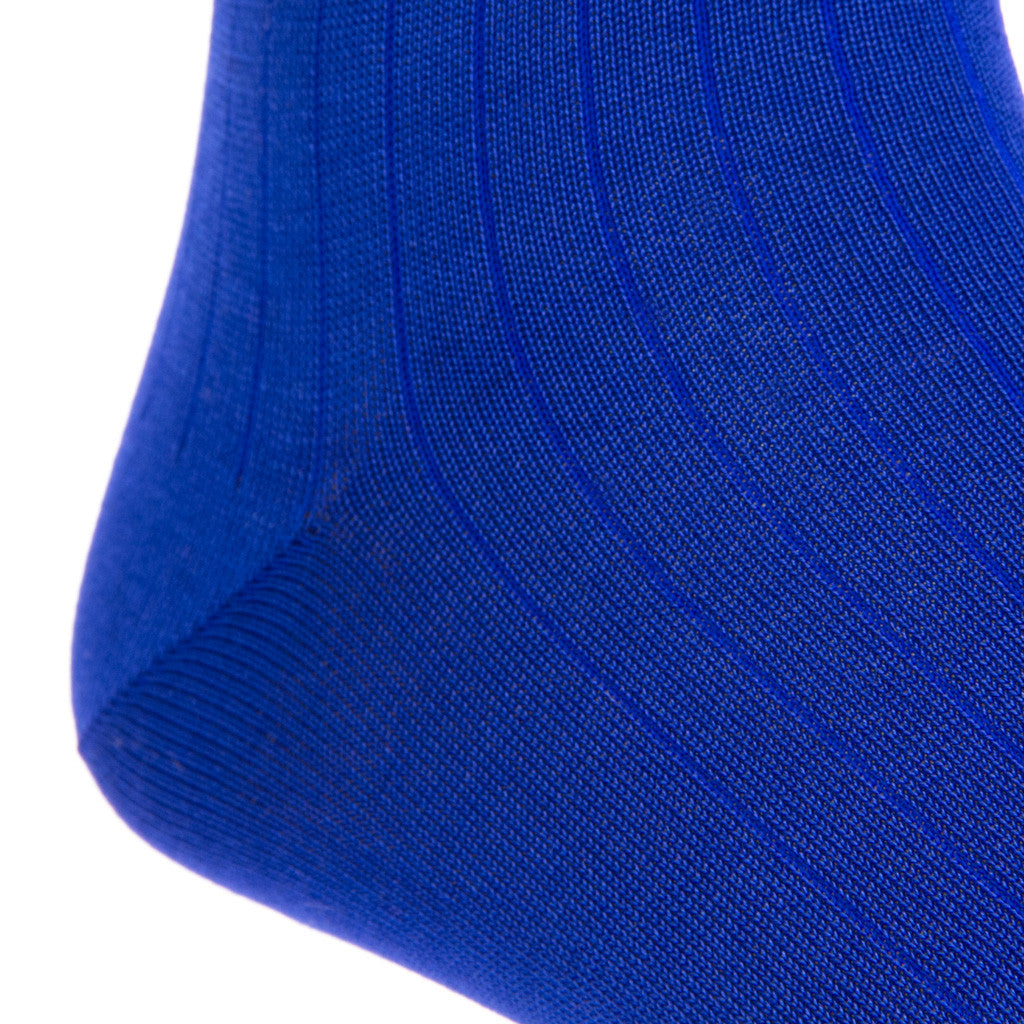 Mens blue sock with linked toe and mid-calf – Dapper Classics®