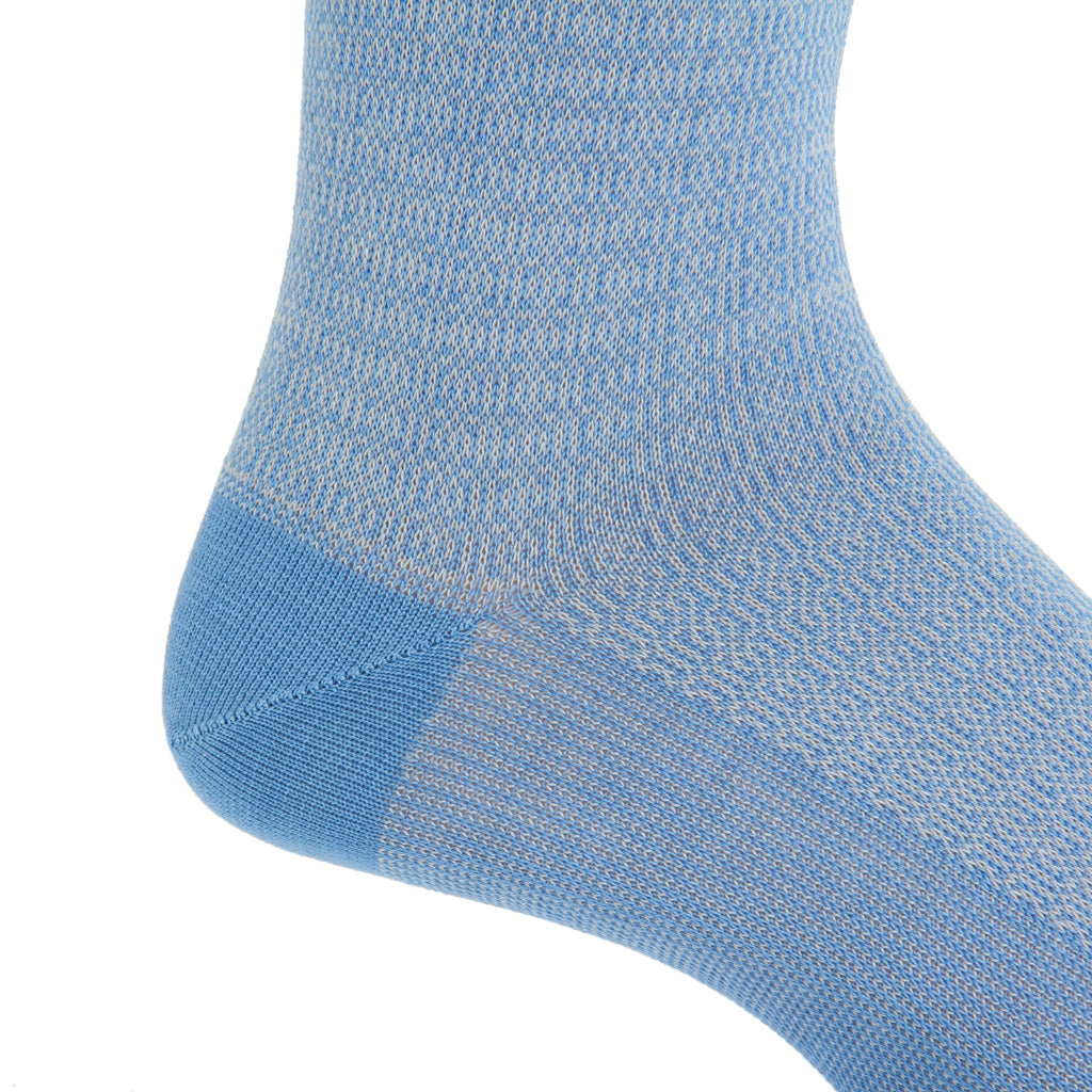 Azure Blue with Ash Chain Link Cotton Sock Linked Toe Mid-Calf – Dapper ...